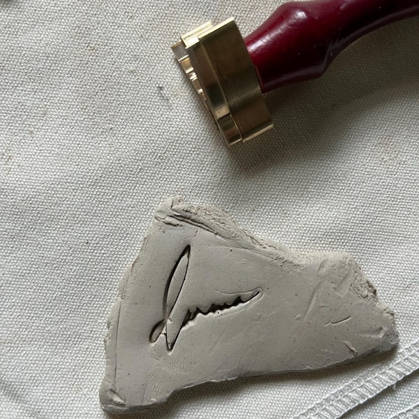 Ceramic Signature Stamp Logo, Custom Brass Stamp, Custom Clay Stamp ...