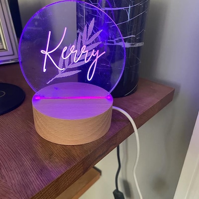 Personalised Mini Desk Lamp With Name, Unique Birthday Gift, LED Desk ...