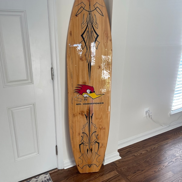 Choose From 4 - 6 Foot UNFINISHED Natural Wood Surfboard Wall Art ...