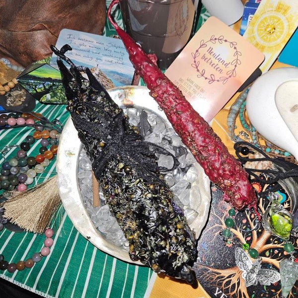 Black Ritual Candles, Black Ritual Candles, Cleaning Candle, Altar ...