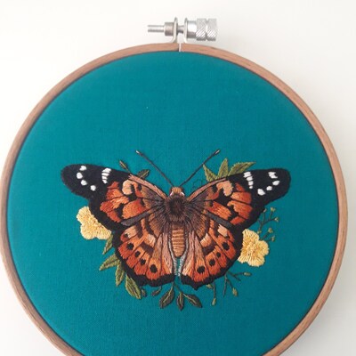 Butterfly: Hand Embroidery Pattern, Thread Painting Tutorial, Instant ...