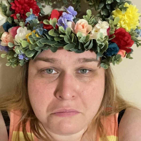 Midsommar May Queen Crown, Flower Crown With Arch, Giant Flower Crown ...