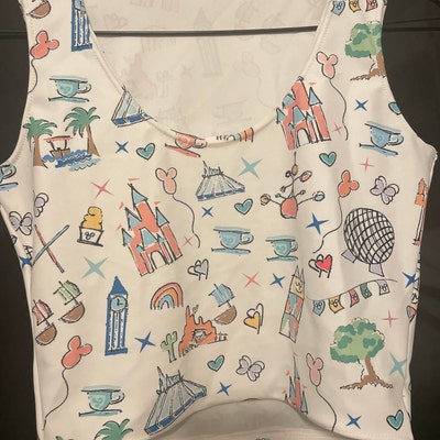 Disney World Crop Top Disney Parks Pattern Walt Disney World Shirt ...