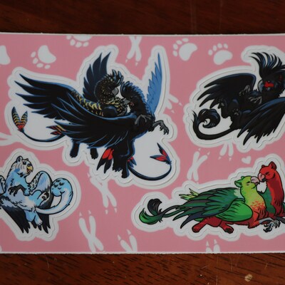 Australian Parrot Griffin Sticker Sheets - Etsy