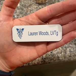 VETERINARY Name Tag Vet Tech Veterinarian DVM RVT Name Badge Veterinary ...