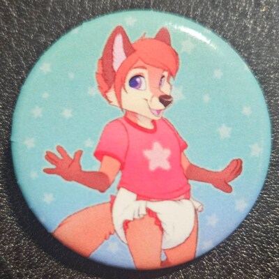 Cute Diapered Fox Sticker CLEAR Transparent Babyfur AB/DL - Etsy