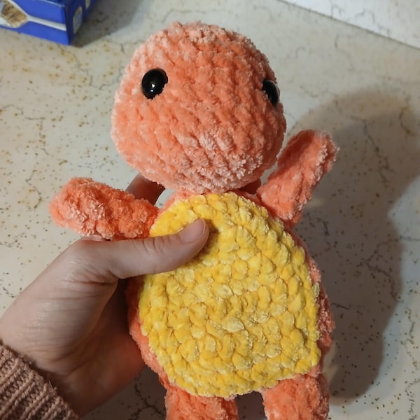Char the Fire Lizard Crochet Pattern: Dino Pocket Monster Amigurumi ...