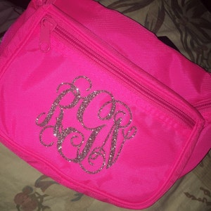 Monogrammed Neon Fanny Pack. Great for Sorority, Big/little, Vacations ...