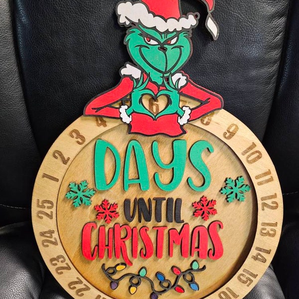 Christmas Cartoon Countdown Svg, Christmas Countdown Svg, Countdown ...