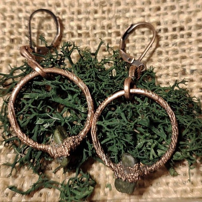 Crystal Witch Earrings Witchcore Aesthetic Forest Druid - Etsy