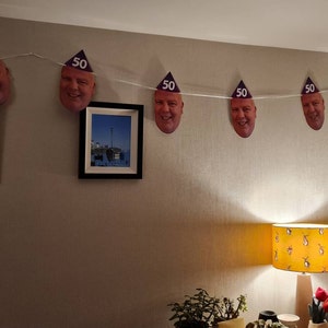 Custom Photo Face Bunting Banner Cutout 30th Birthday Party Decorations ...