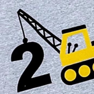 Boy 2nd Birthday, 2 Year Old, Svg, Birthday Boy, Construction Crane ...