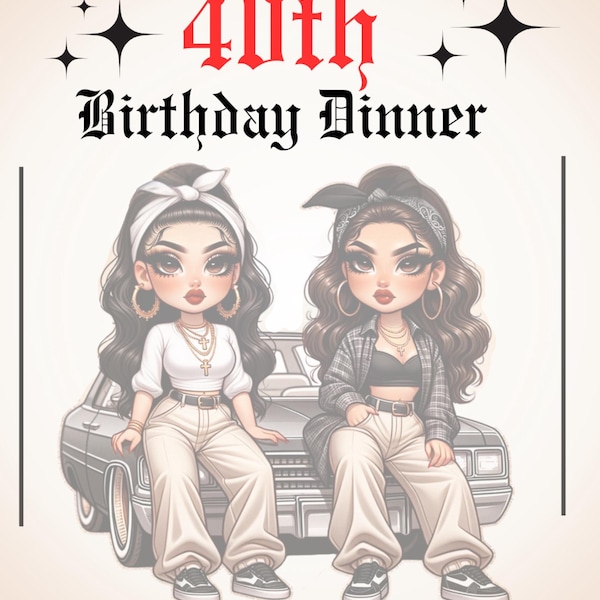 Chola Party Decorations, Chola Party Invitation, Chola Birthday Bundle ...
