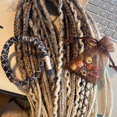 Dreadlock Extension DE Texture Mix: Light Grey, White/de Blonde ...