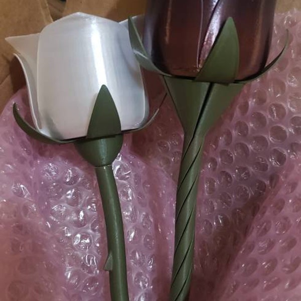 3D Printed Rose - With or Without Stem and Leaves - Etsy