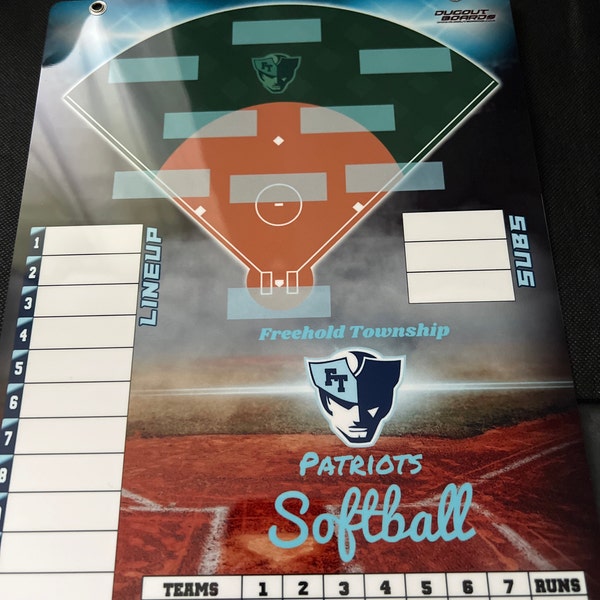 9x12 Metal Custom Dugout Lineup Board - Etsy