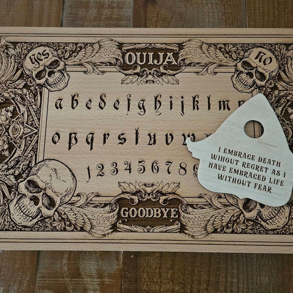 Ouija Board With Demons and Skulls Wooden Engraving Luxury Edition ...