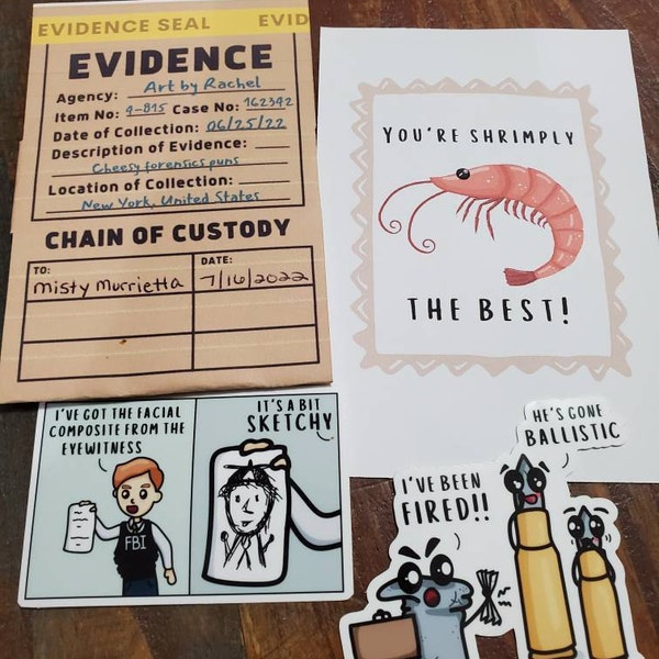 Forensics Pun Stickers | Criminology, Crime Scene Investigator | Water ...
