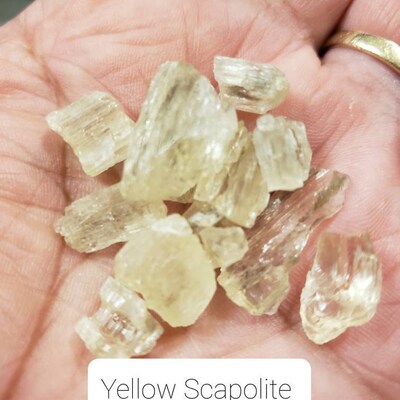 YELLOW SCAPOLITE Raw Crystals Loose Gemstones, Jewelry Making, Crystal ...