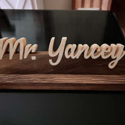 Custom Design All-duty Desk Name Plate, Table Name Plate With Business ...