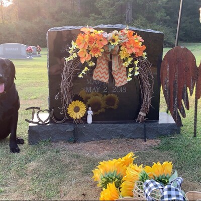 CEMETERY DECORATION, Loss of Duck Hunter, Solar Light, Grave Lantern ...