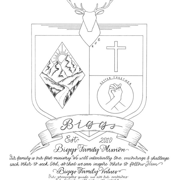 Modern Family Crest - Etsy