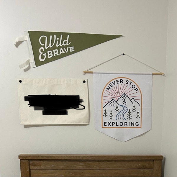 Explore the Unseen Pennant | Pennant Flag Wall Art Banner, Explore Wall ...
