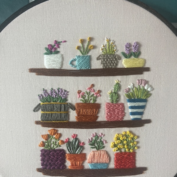 The Flower Shop Embroidery Pattern - Instant Digital Download - PDF ...