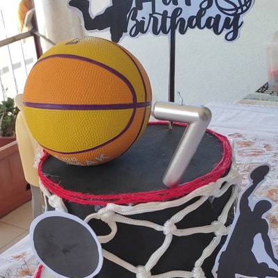 Basketball Birthday Cake Topper Svg,cake Topper Happy,birthday Svg ...