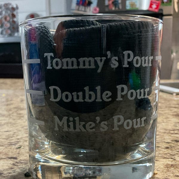 Custom Pour Line Whiskey Glass. Funny Whiskey Glass. Single Pour Double ...