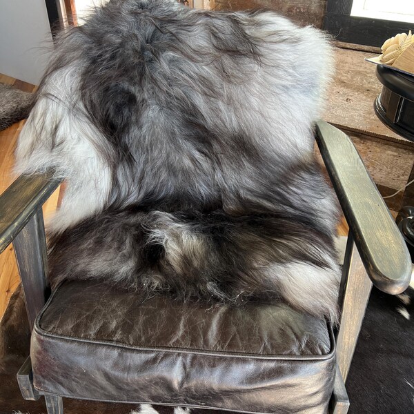 GIANT SHEEPSKIN Double XXL Mouflon Throw Genuine Leather Sheep Skin 48 ...