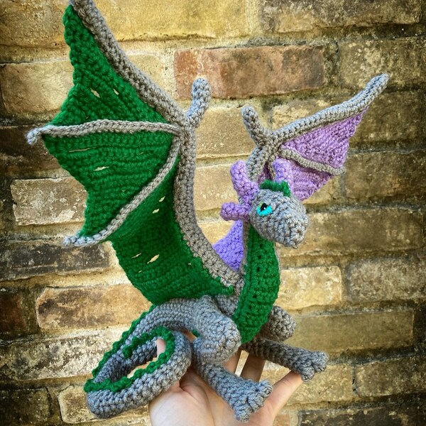 Small Wyvern Crochet Pattern by Crafty Intentions Downloadable DIGITAL ...