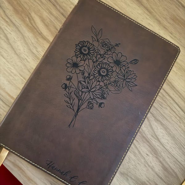 Personalized KJV Bible With Name Engraved, KJV Notetaking Large Print ...