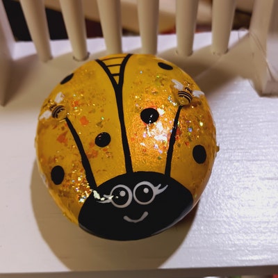 Graduation Ladybug Painted Rock - Etsy