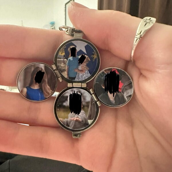 4 Photo Heart Locket,4 Photo Locket,family Locket,multi Photo Locket ...