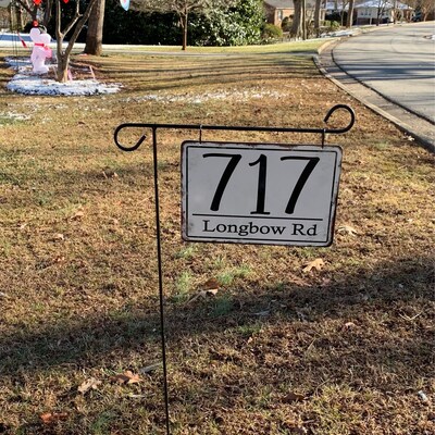 Hanging Address Sign, Perfect for Mailbox, Light Post, or Garden Flag ...