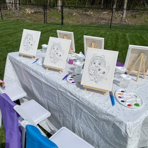 DIY Party Canvas, Ready to Paint Lilo & Stitch Canvas - Etsy