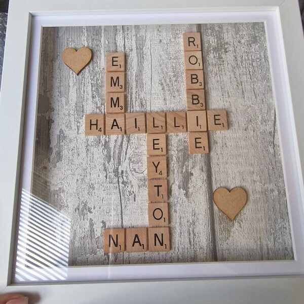 Scrabble Pictures Scrabble Frame Personalised Wall Art Family Gifts ...