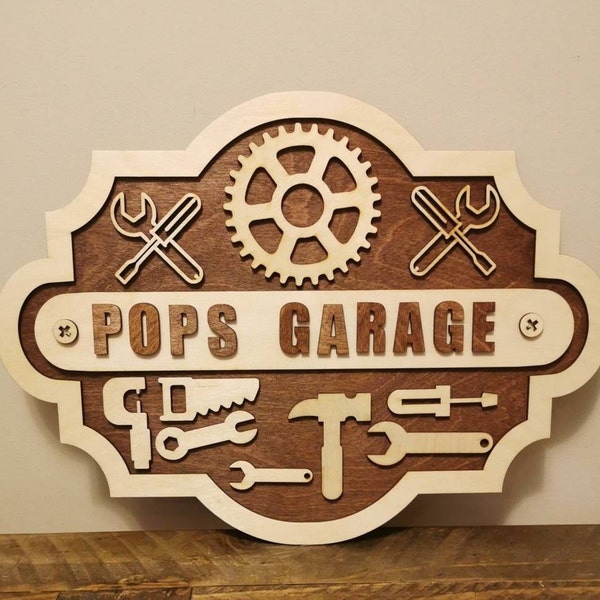 Dads Workshop Wall or Door Sign. Workshop Signage Laser Cutting File ...
