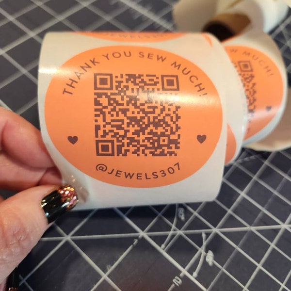 Custom QR Code Package Sticker, Custom Text Stickers, Business Stickers ...