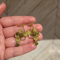 Botanical Green Leaf Plant Earrings, Plant Jewelry, Hanging Plant ...