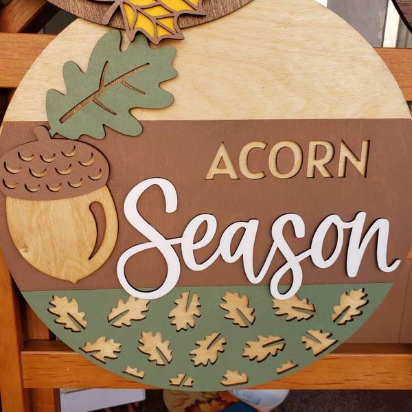 Fall Laser Sign Bundle 3, Digital Download, Round Door Hanger ...
