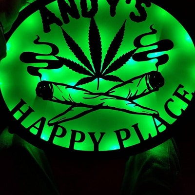 Personalized Cannabis Neon Sign, 420 Weed Sign, Grow Room Custom Sign ...