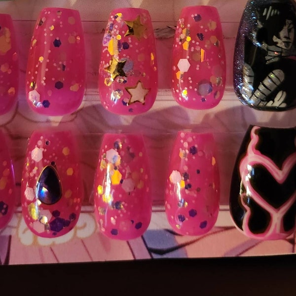 TOJI JJK Anime Fangirl Pendant Nails! "black Air Force Energy" Anime ...