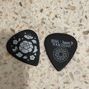 D-day Guitar Pick Sticker Set Agust D Tour Suga BTS - Etsy