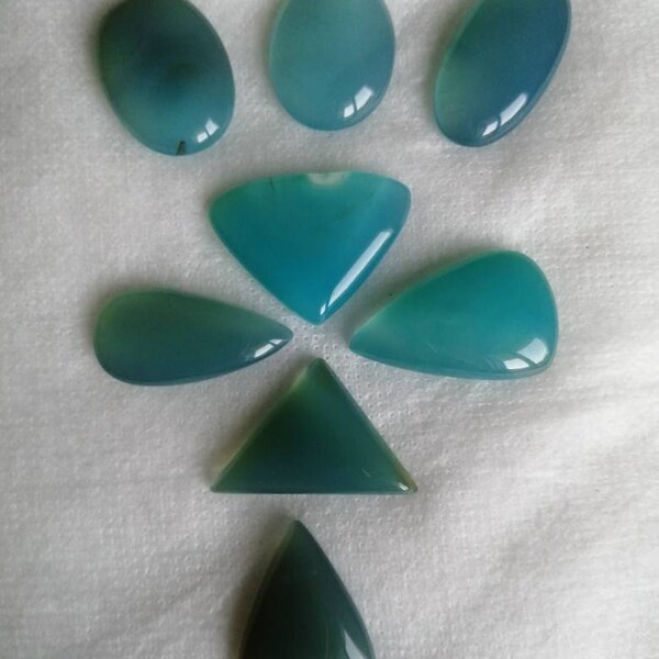 Wholesale Lot of Green Turquoise Cabochon, Mix Shape Green Turquoise ...