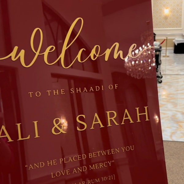Custom Wedding Decal | DIY Wedding Mirror | Nikkah/walima Sign ...