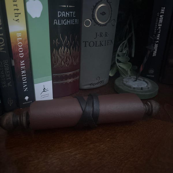Leather Mini Pocket Scroll Parchment COLORS - Etsy