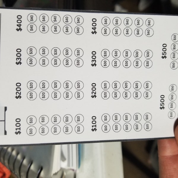 A6 Savings Challenge Printable Insert for New Kitchen Refrigerator ...