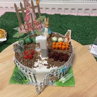 Peter Rabbit Garden Gate Cake Topper Personalised Age Birthday Baby ...